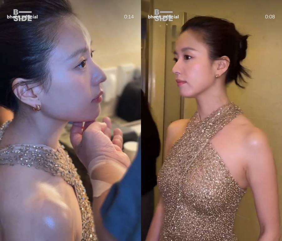 ハン・ヒョジュが見せつけた完ぺきな横顔…ドレスよりもまばゆい美しさ-Chosun online 朝鮮日報